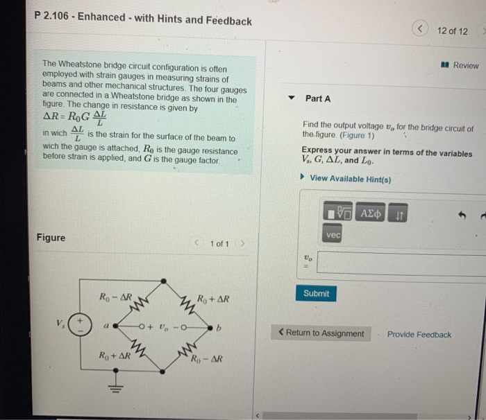 Solved P 2.106 - Enhanced - with Hints and Feedback 12 of 12 | Chegg.com