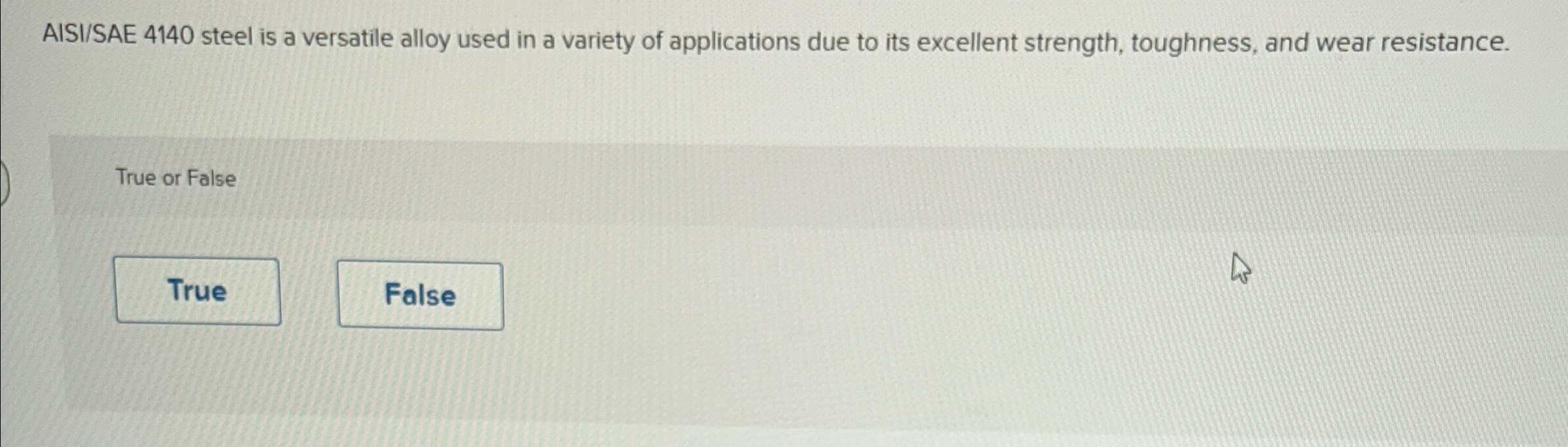 Solved AISI/SAE 4140 ﻿steel is a versatile alloy used in a | Chegg.com