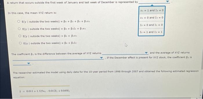 Solved A calendar effect is an observed pattern in stock | Chegg.com