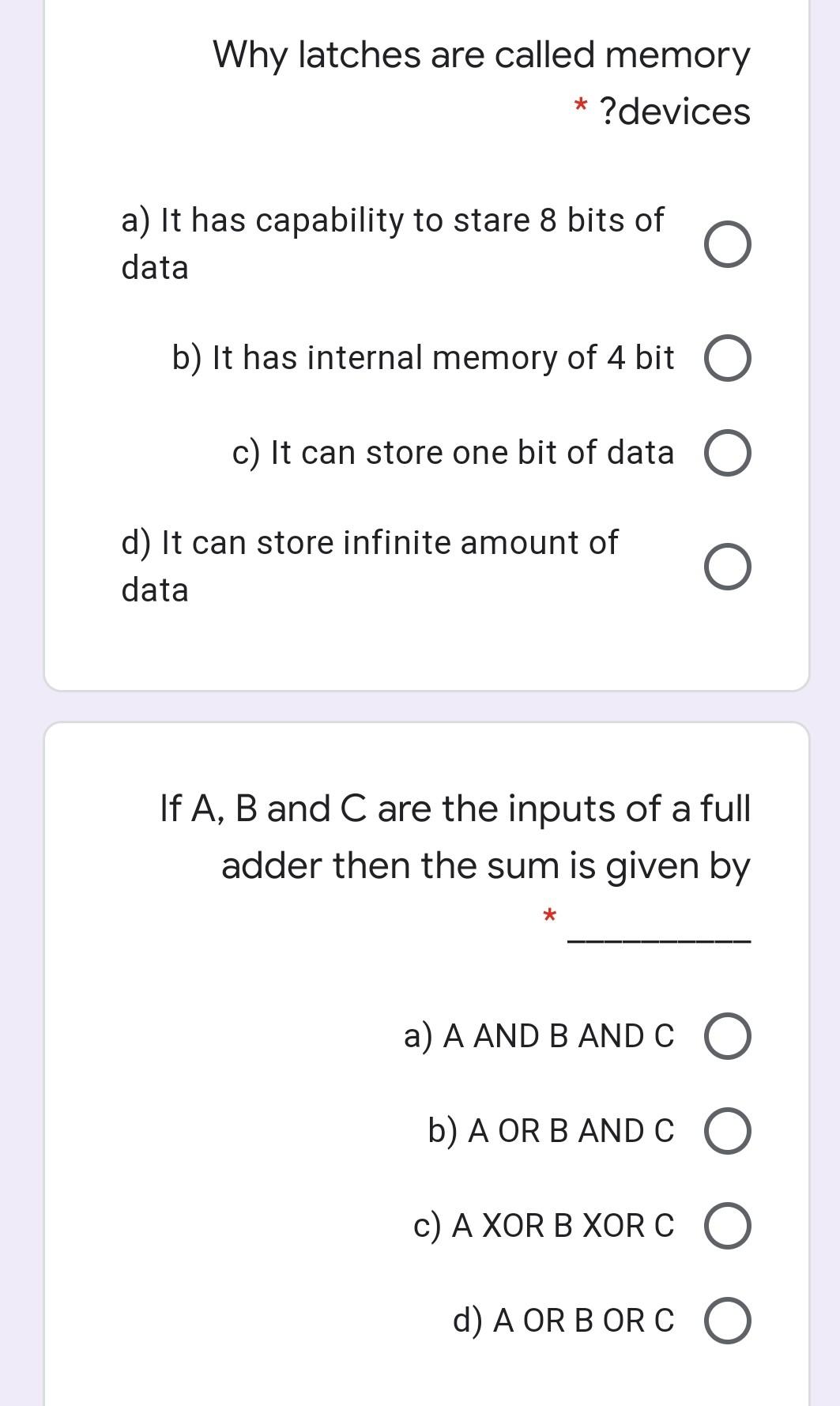 Solved Why latches are called memory * ?devices a) It has | Chegg.com