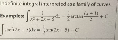 Solved Indefinite integral interpreted as a family of | Chegg.com