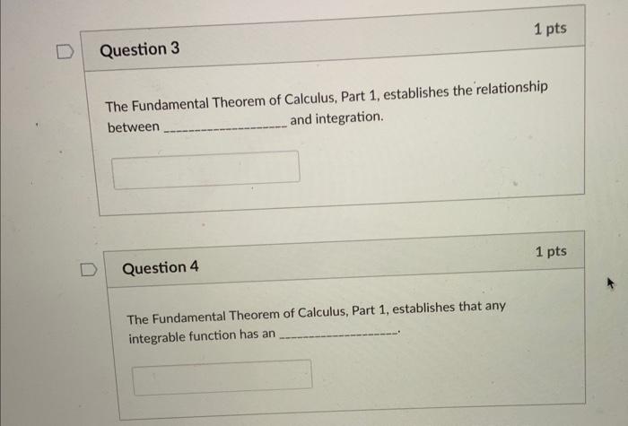Solved The Fundamental Theorem of Calculus, Part 1, | Chegg.com