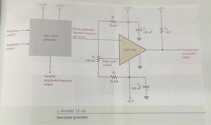 Solved The LM111H comparator has an open collector output | Chegg.com