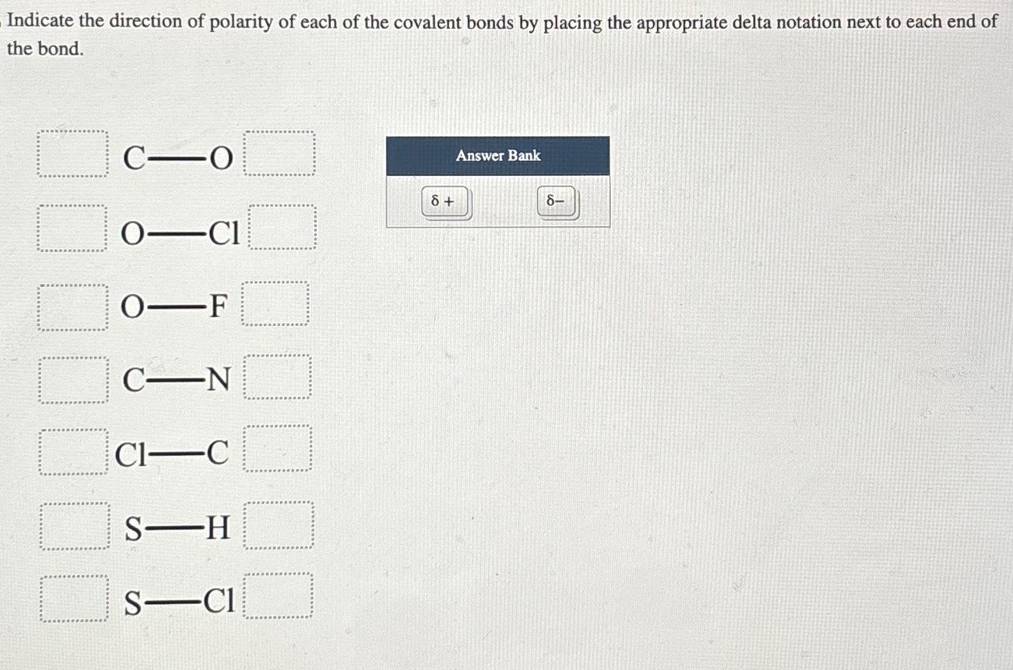 Solved Indicate the direction of polarity of each of the | Chegg.com