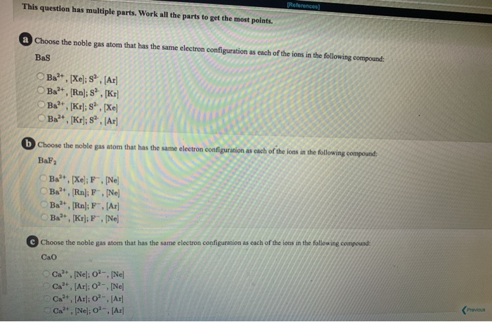 Solved Chemwork Write Electron Configurations For The Most