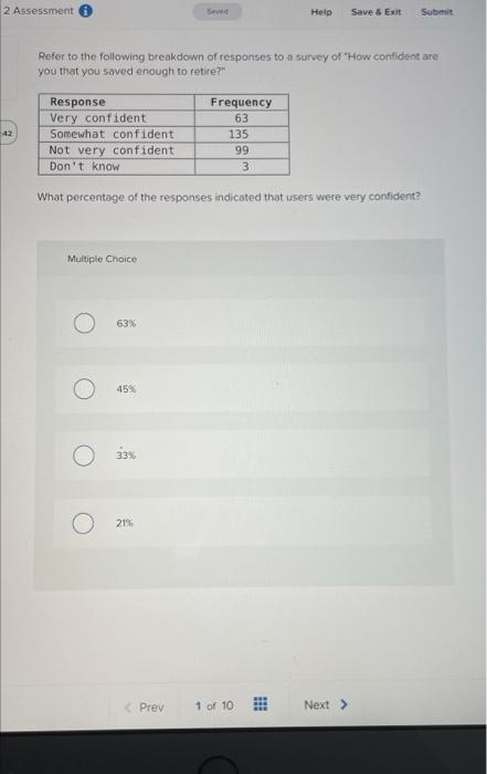 Solved Refer to the following breakdown of responses to 8 | Chegg.com