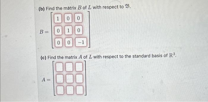 Solved Let L from R3 to R3 be the reflection about the line | Chegg.com