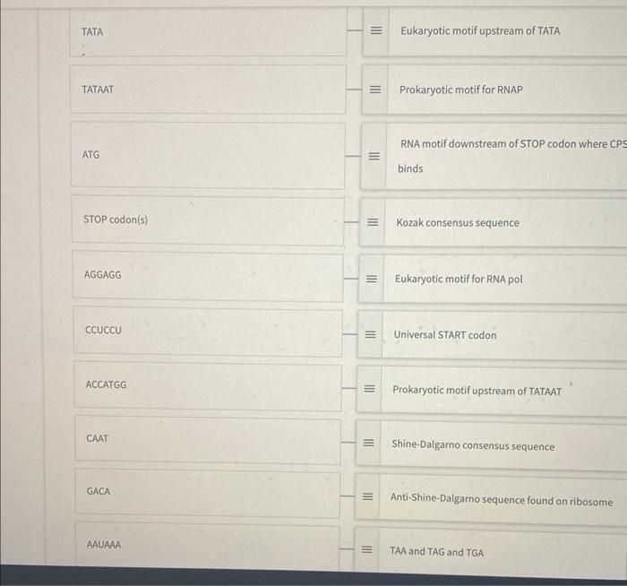 Solved TATAAT ATG | Chegg.com