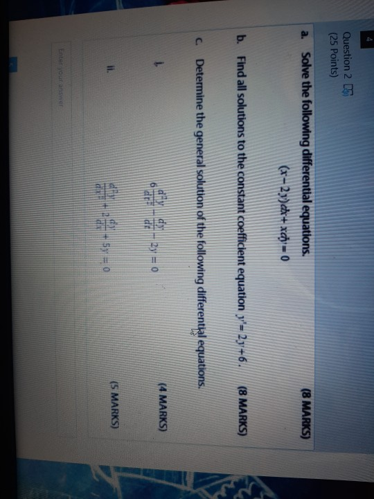 Solved Question 2 DS (25 Points) (8 MARKS) a. Solve the | Chegg.com