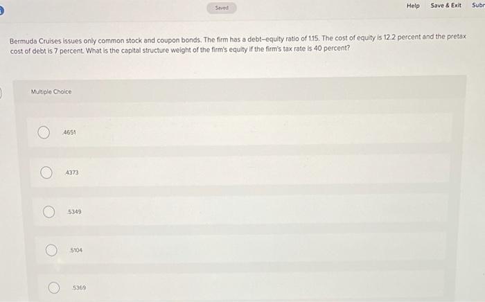 Solved Saved Help Save & Exit Subr Bermuda Cruises issues | Chegg.com