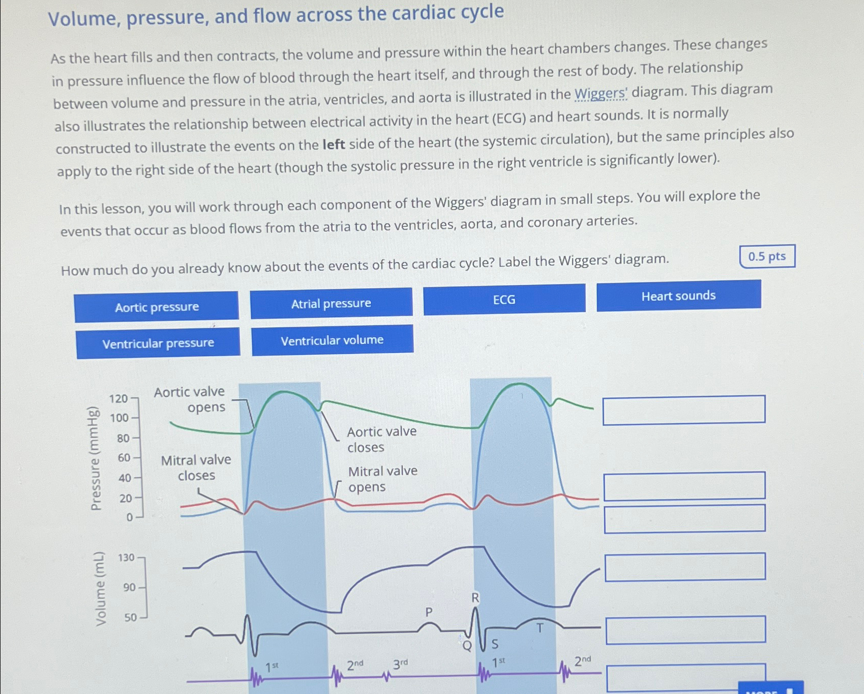 Solved Volume, pressure, and flow across the cardiac cycleAs | Chegg.com