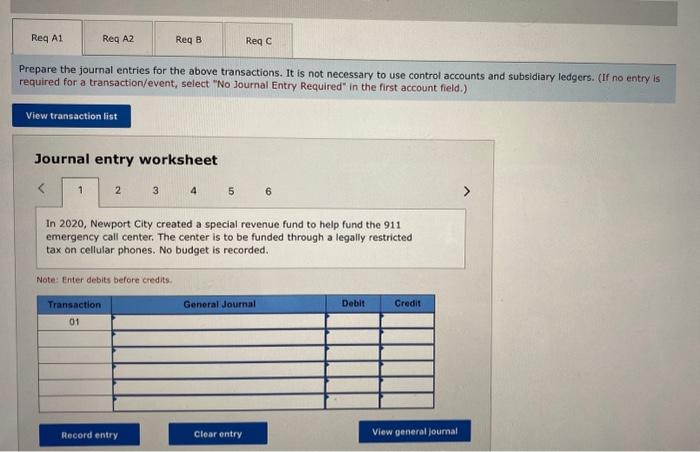 Solved The following transactions relate to Newport City's | Chegg.com