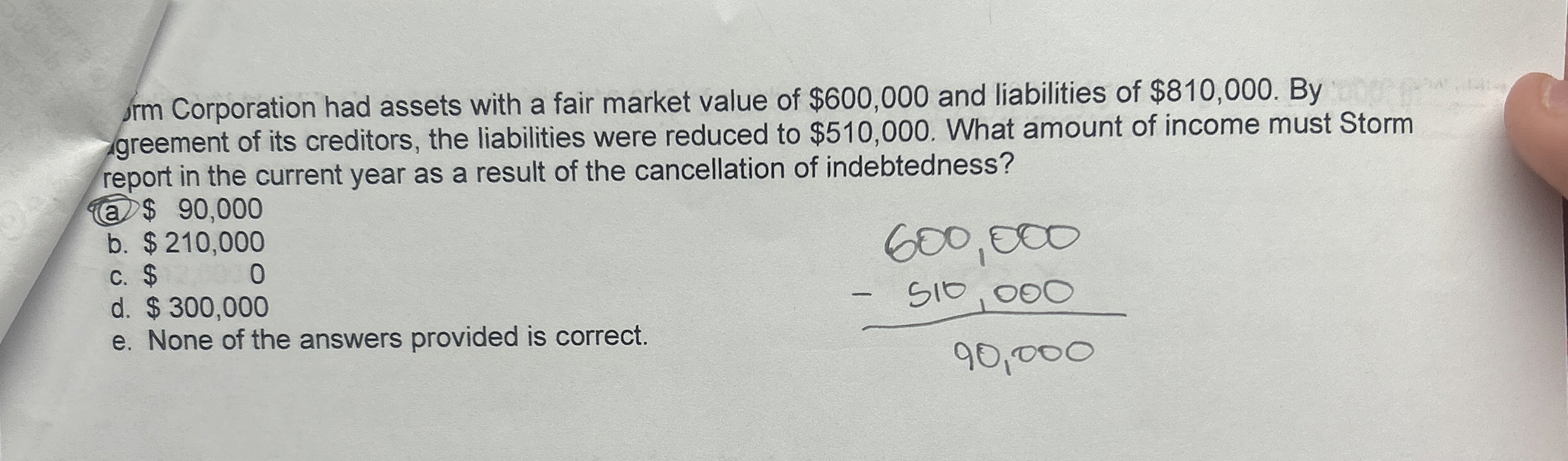 Solved frm Corporation had assets with a fair market value | Chegg.com