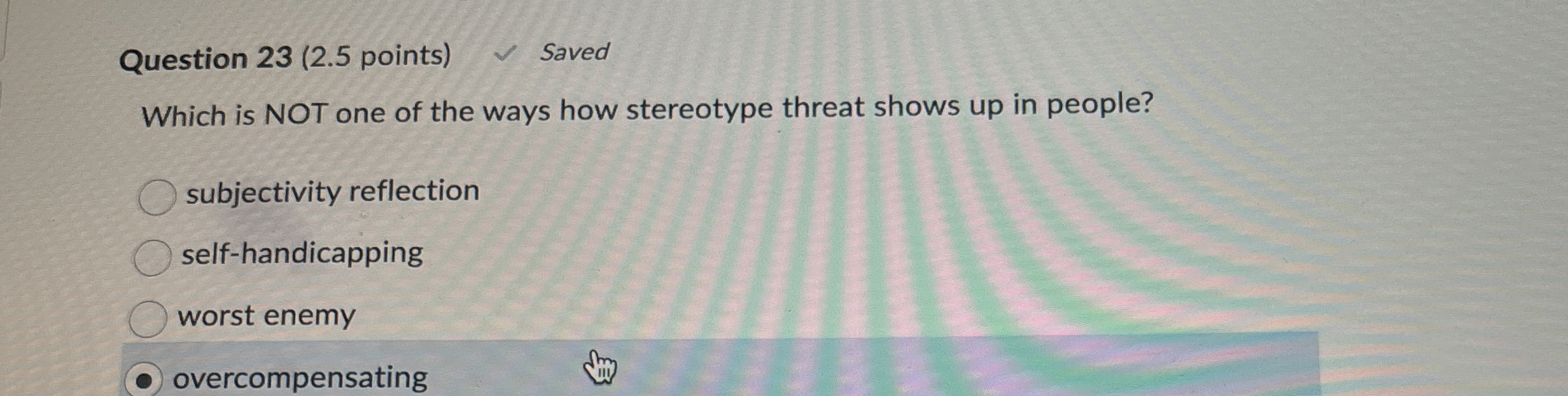 Solved Question 23 ( 2.5 ﻿points) ﻿SavedWhich is NOT one of | Chegg.com