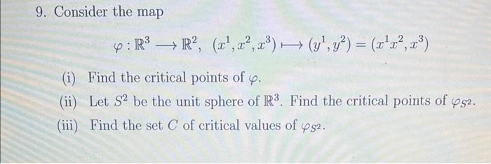 9. Consider the map | Chegg.com