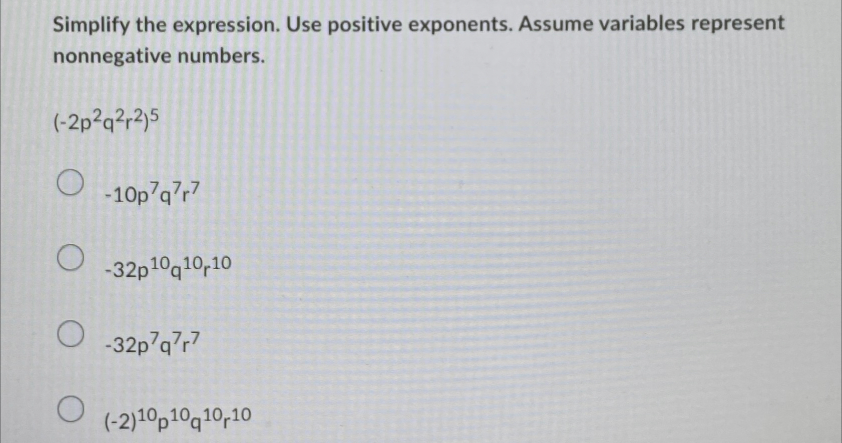 Solved Simplify the expression. Use positive exponents. | Chegg.com