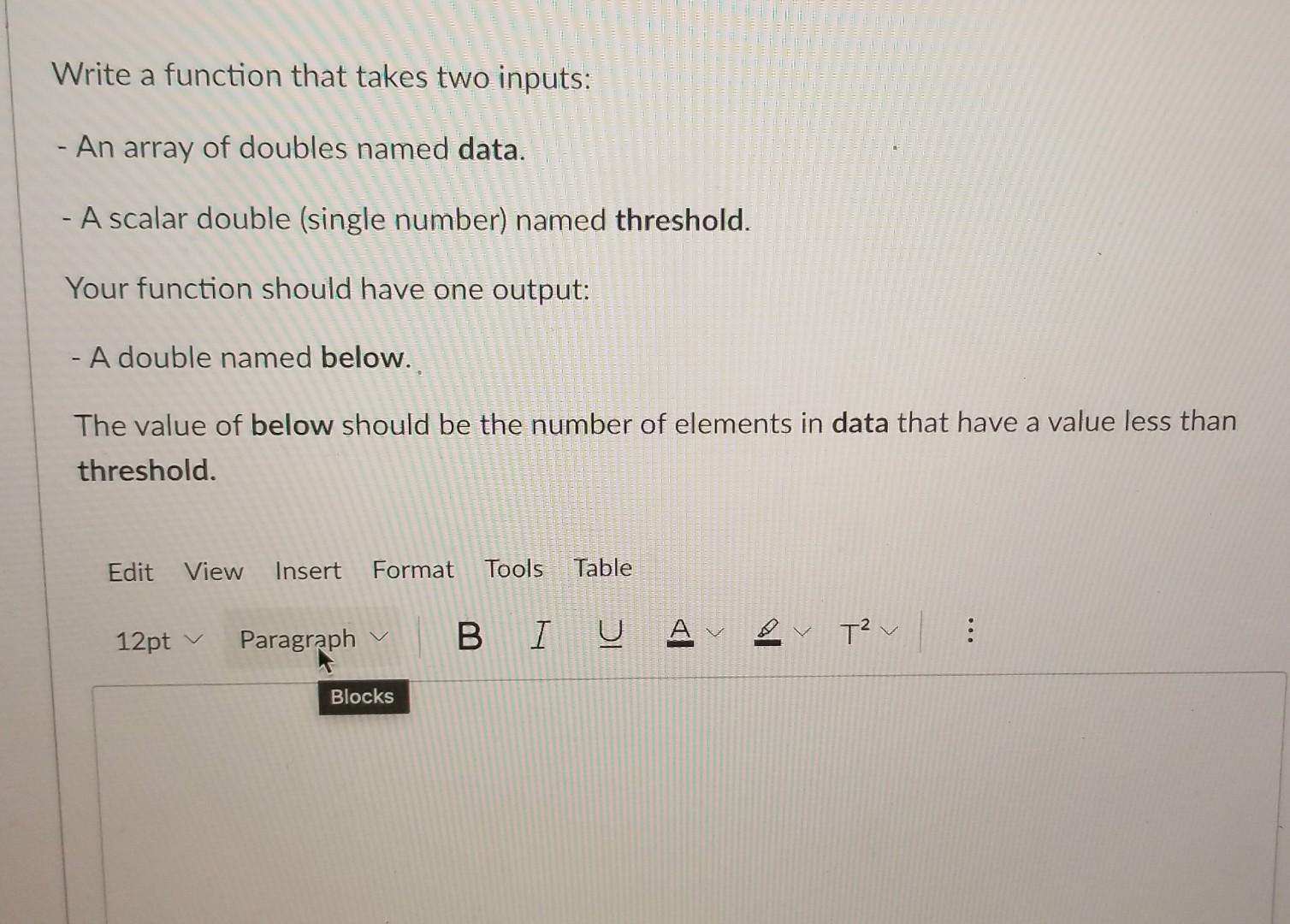Solved Write a function that takes two inputs: - An array of | Chegg.com