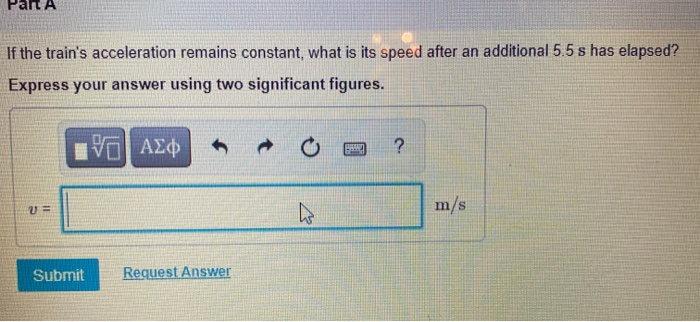 Solved As a train accelerates away from a station, it | Chegg.com