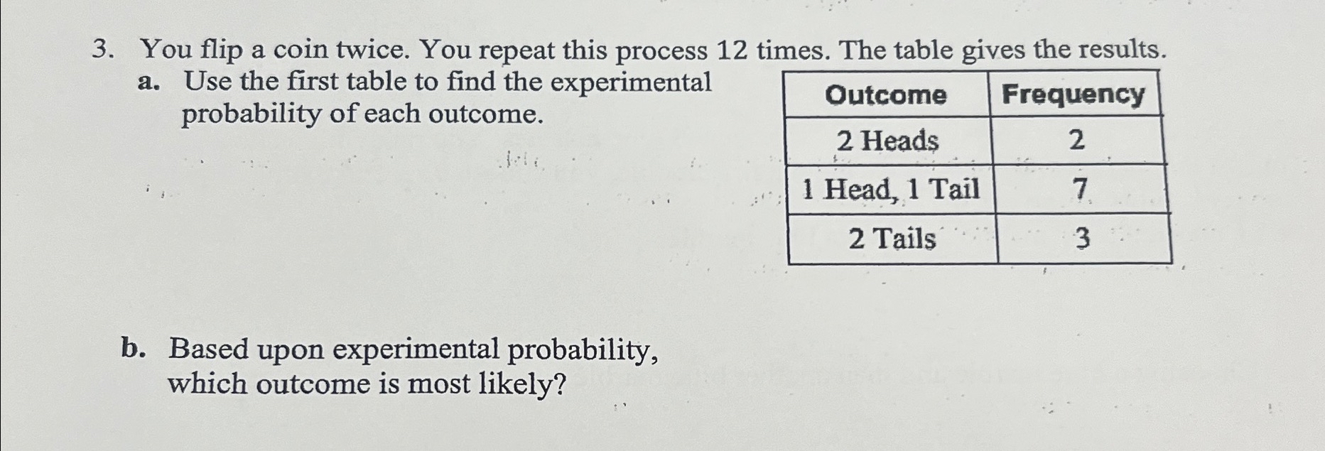 Solved You flip a coin twice. You repeat this process 12 | Chegg.com