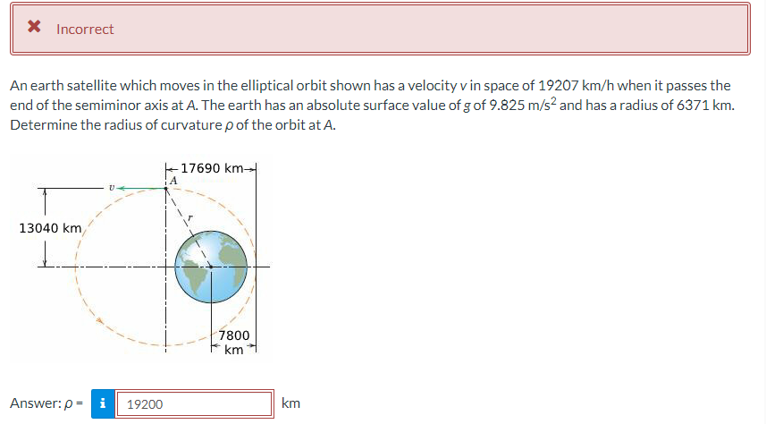 Solved An earth satellite which moves in the elliptical | Chegg.com