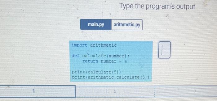 Type the program's output | Chegg.com