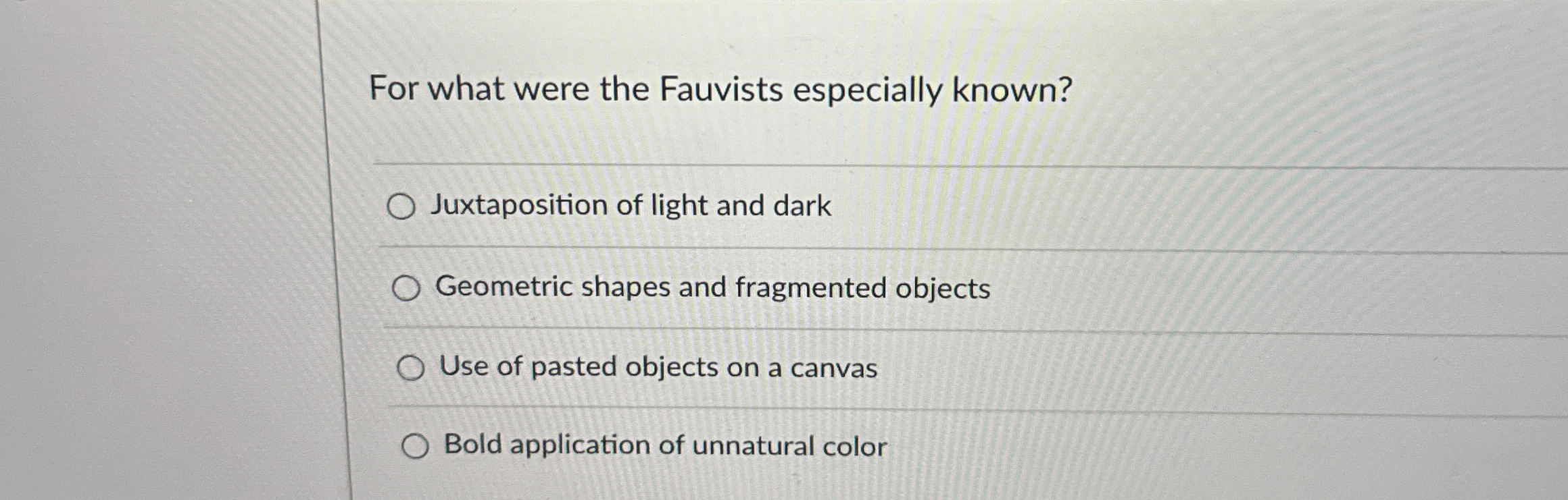 Solved For What Were The Fauvists Especially