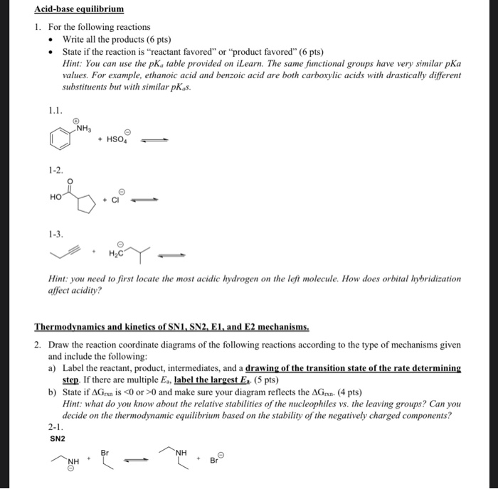 Solved SN1 Drawing arrow-pushing mechanisms of SN1, SN2, E1, | Chegg.com