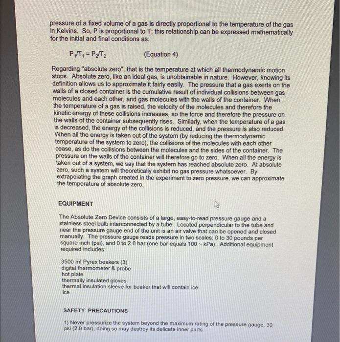 Solved THE IDEAL GAS LAW PART 1: Boyle-Mariotte Law | Chegg.com