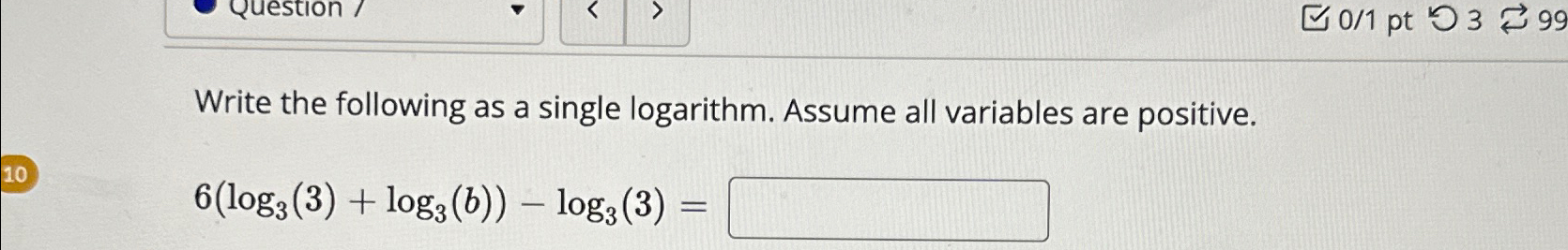 Solved Write the following as a single logarithm. Assume all | Chegg.com