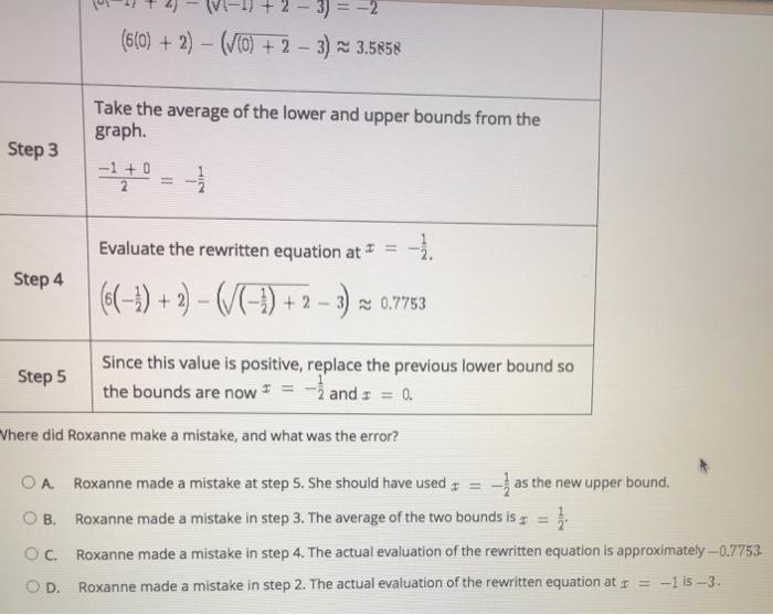 Solved Roxanne is using successive approximation to solve | Chegg.com