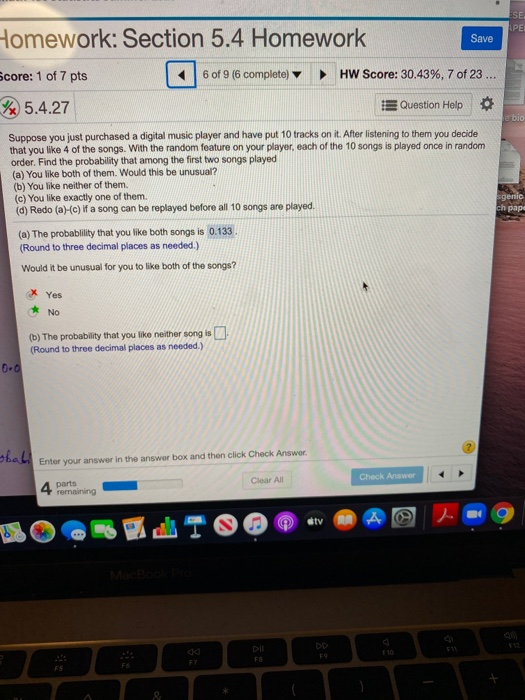 Solved ESE APE Homework: Section 5.4 Homework Save Score: 1 | Chegg.com