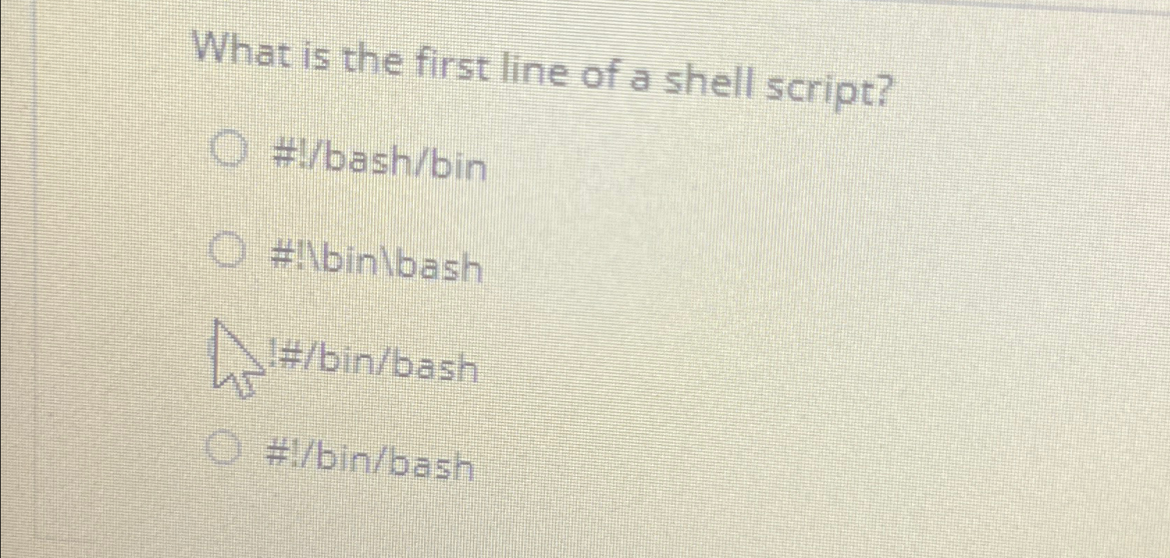Solved What is the first line of a shell | Chegg.com
