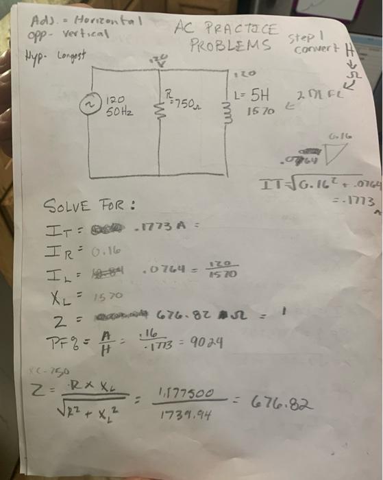 Solved Ads. = Horizental opp-Vertical AC PRACTICE Hyp. Lon | Chegg.com