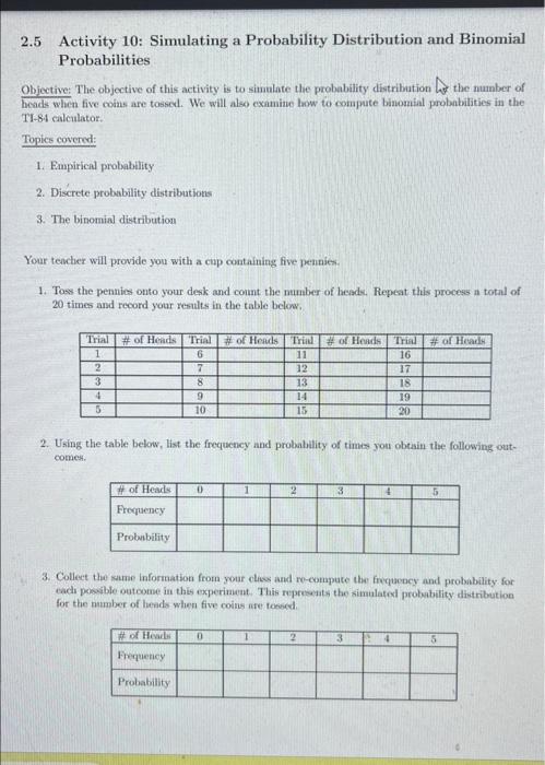 Solved help pleaseActivity 10: Simulating a Probability | Chegg.com