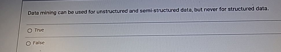 Solved Data mining can be used for unstructured and | Chegg.com
