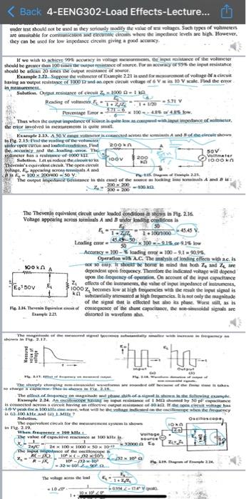 Solved I want a solution Load Effect AC circuits The | Chegg.com