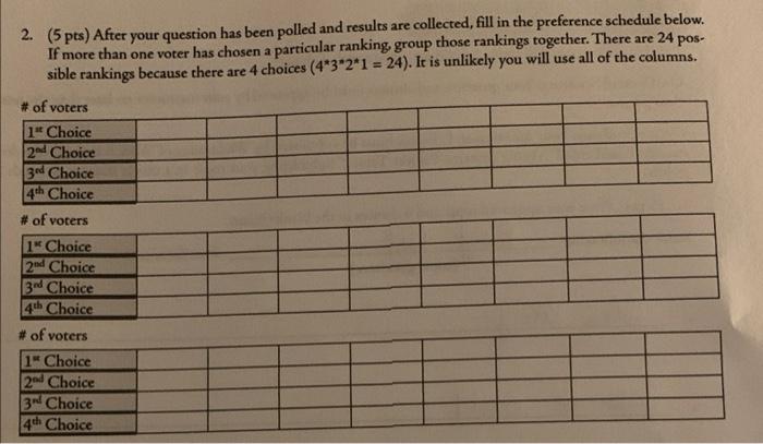 these are the 4 choices in order. can you please fill | Chegg.com