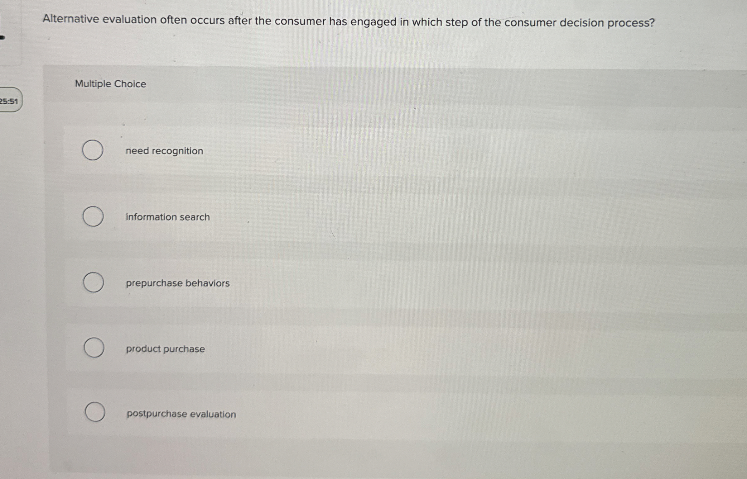 Solved Alternative evaluation often occurs after the | Chegg.com