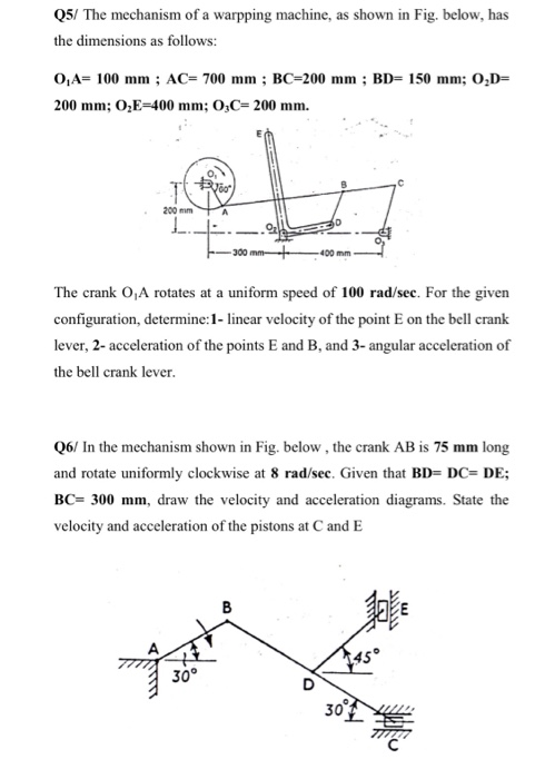 Solved this qustions about theory of machine (velocity and | Chegg.com