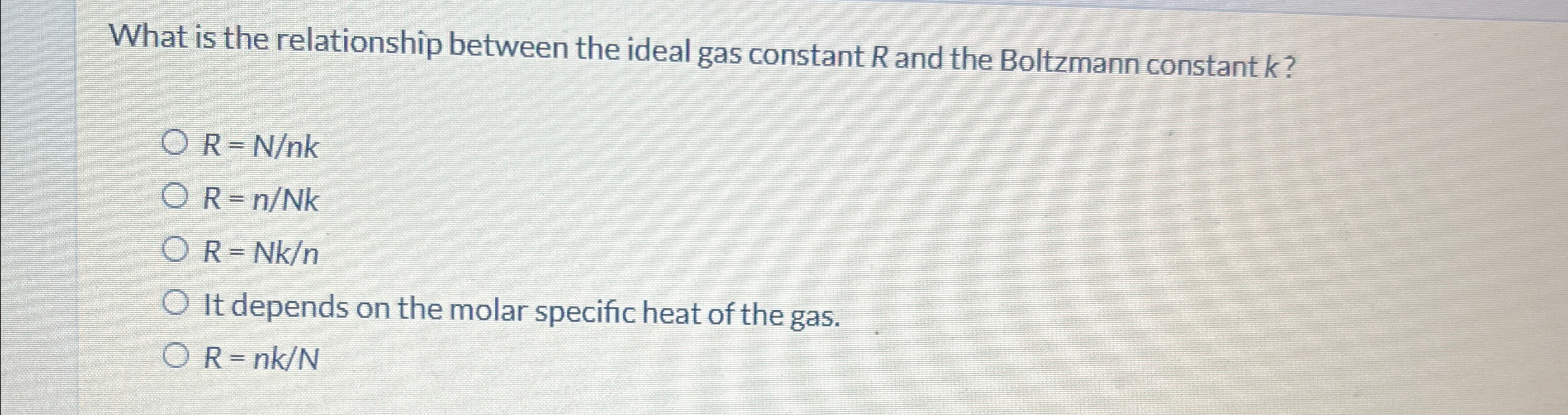 Solved What is the relationship between the ideal gas | Chegg.com