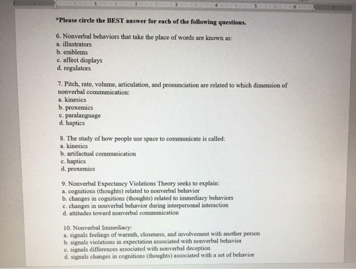 Solved *Please circle the BEST answer for each of the | Chegg.com