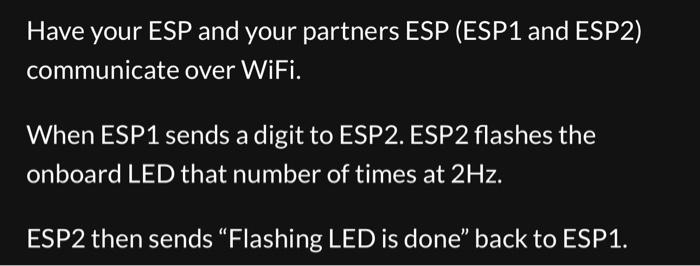 Solved Have your ESP and your partners ESP (ESP1 and ESP2) | Chegg.com