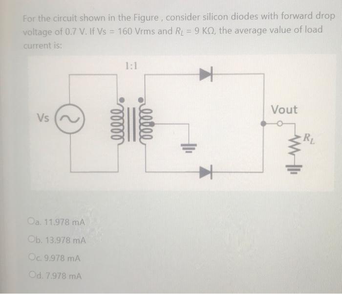 Solved For the circuit shown in the Figure, consider silicon | Chegg.com