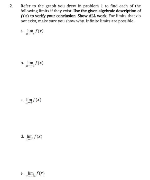 Solved Show all work for full credit. Work must be neat and | Chegg.com