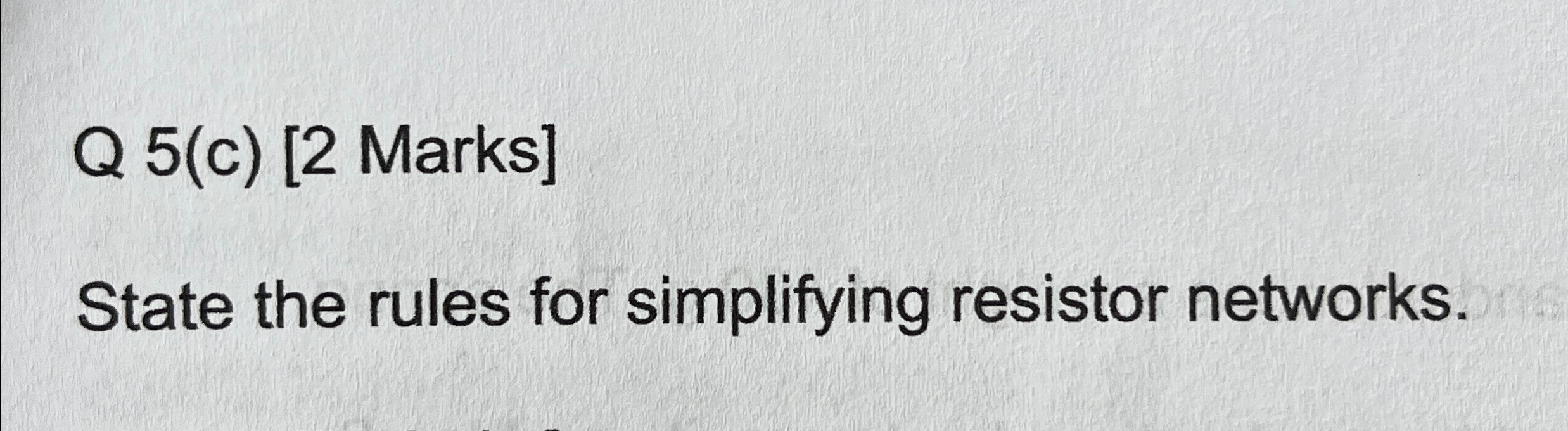 Solved Q 5(c) [2 ﻿Marks]State the rules for simplifying | Chegg.com
