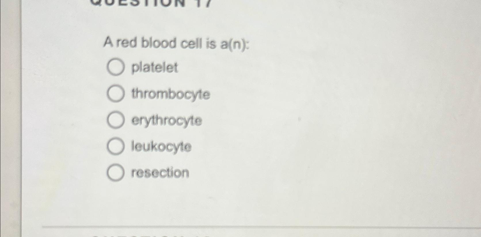Solved A red blood cell is | Chegg.com