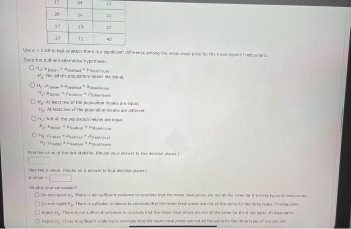 Solved The Consumer Reports Restaurant Customer Satisfaction | Chegg.com