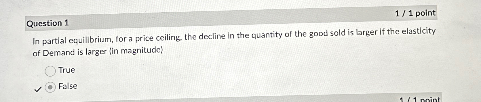 Solved Question 111 ﻿pointIn partial equilibrium, for a | Chegg.com