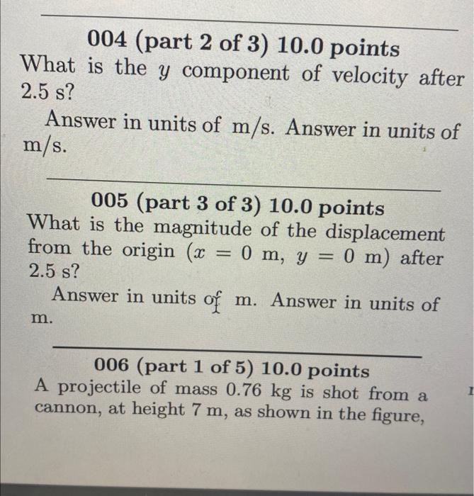 Solved 001 (part 1 of 2 ) 10.0 points A particle has an | Chegg.com
