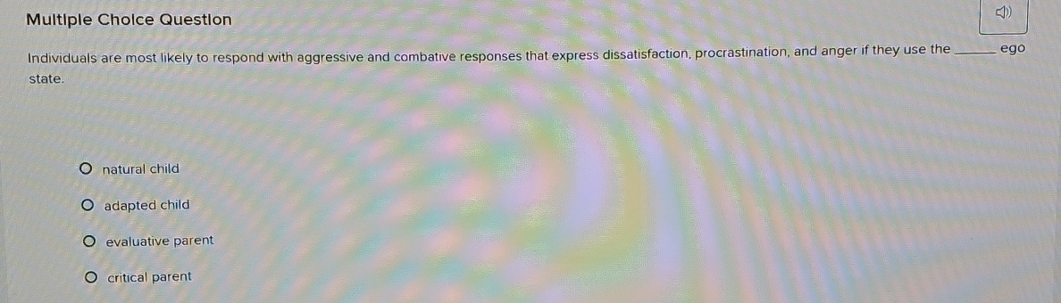 Solved Multiple Cholce QuestionIndividuals are most likely | Chegg.com